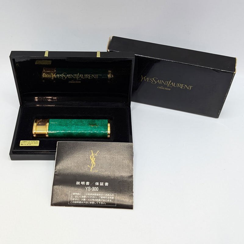 Yahoo!オークション - 1円～YSL イヴサンローラン ガスライター グリ...