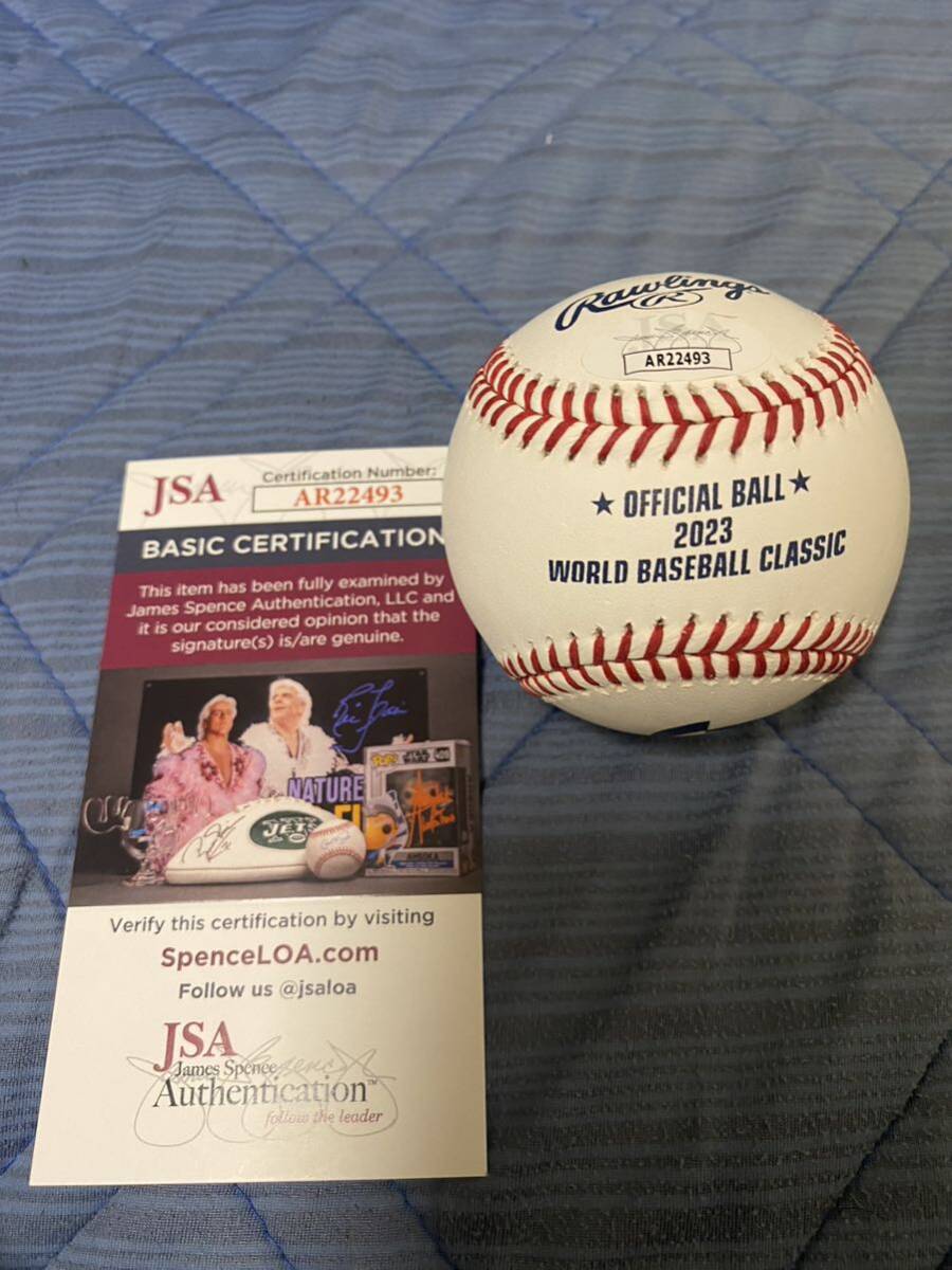 Yahoo!オークション - JSA 証明書付 岡本和真 2023 WBC 試合球 直筆サ...