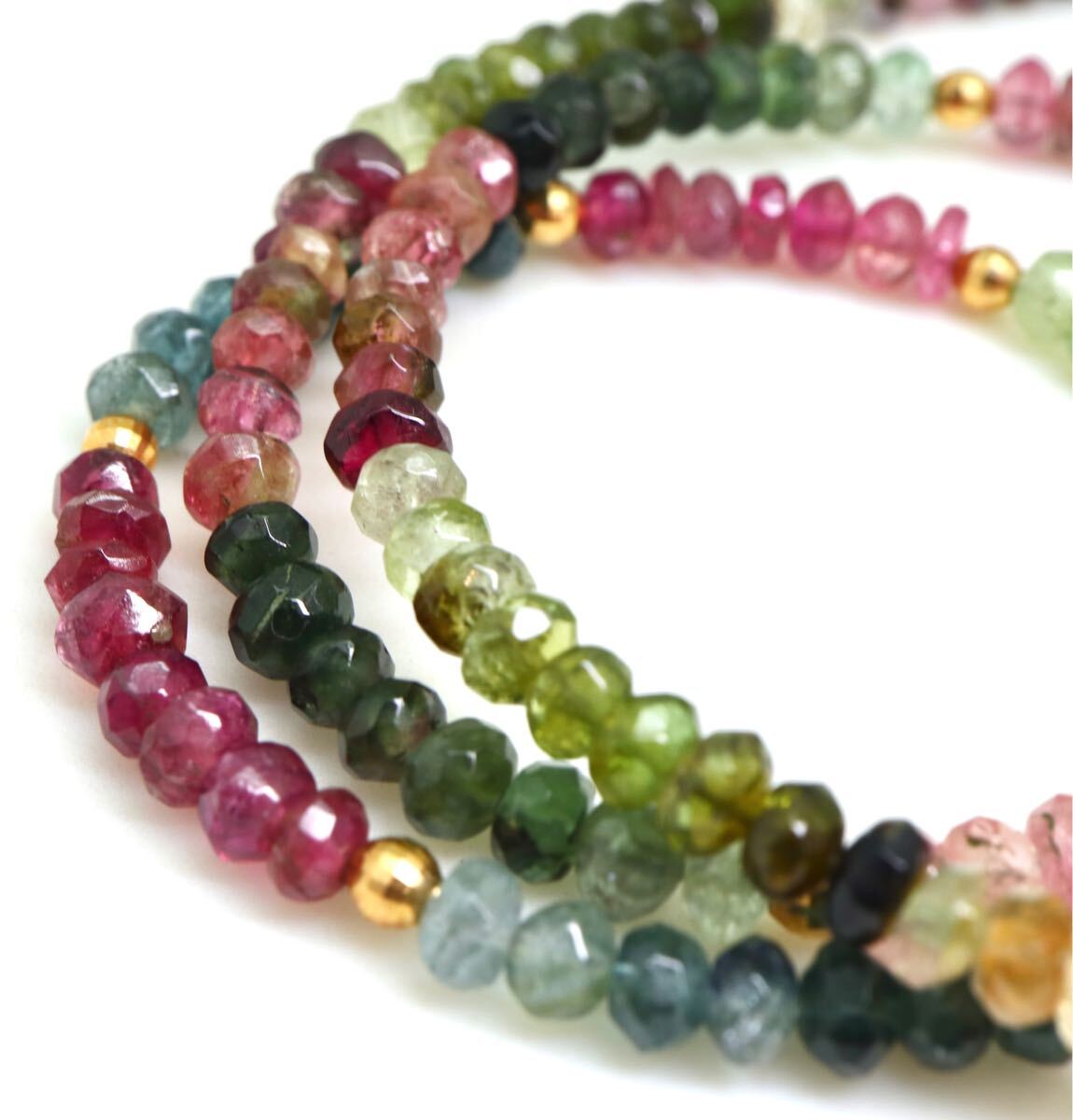 Yahoo!オークション - K18 天然トルマリンネックレス O 約11.4g 約43c...