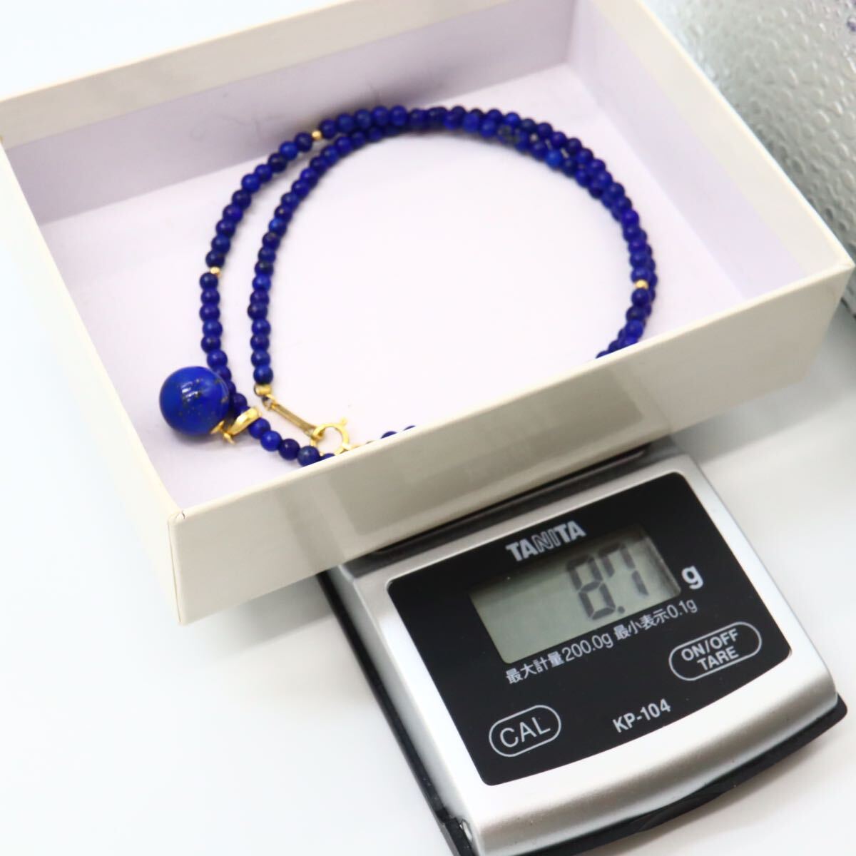 Yahoo!オークション - K18 天然ラピスラズリネックレス N 約8.7g 約41...