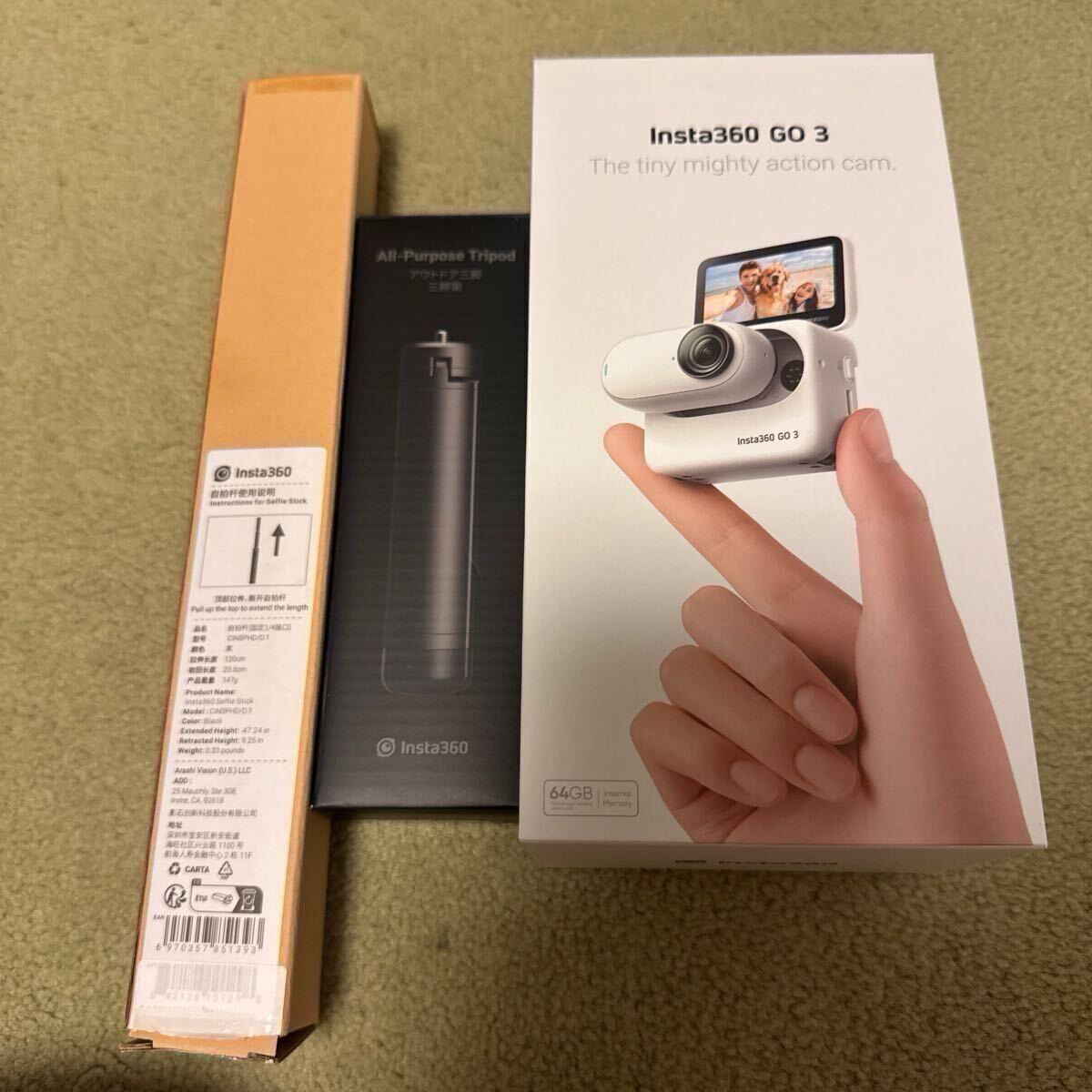 Yahoo!オークション - Insta360 GO3 64GB ホワイト insta 360 Go3 アク...