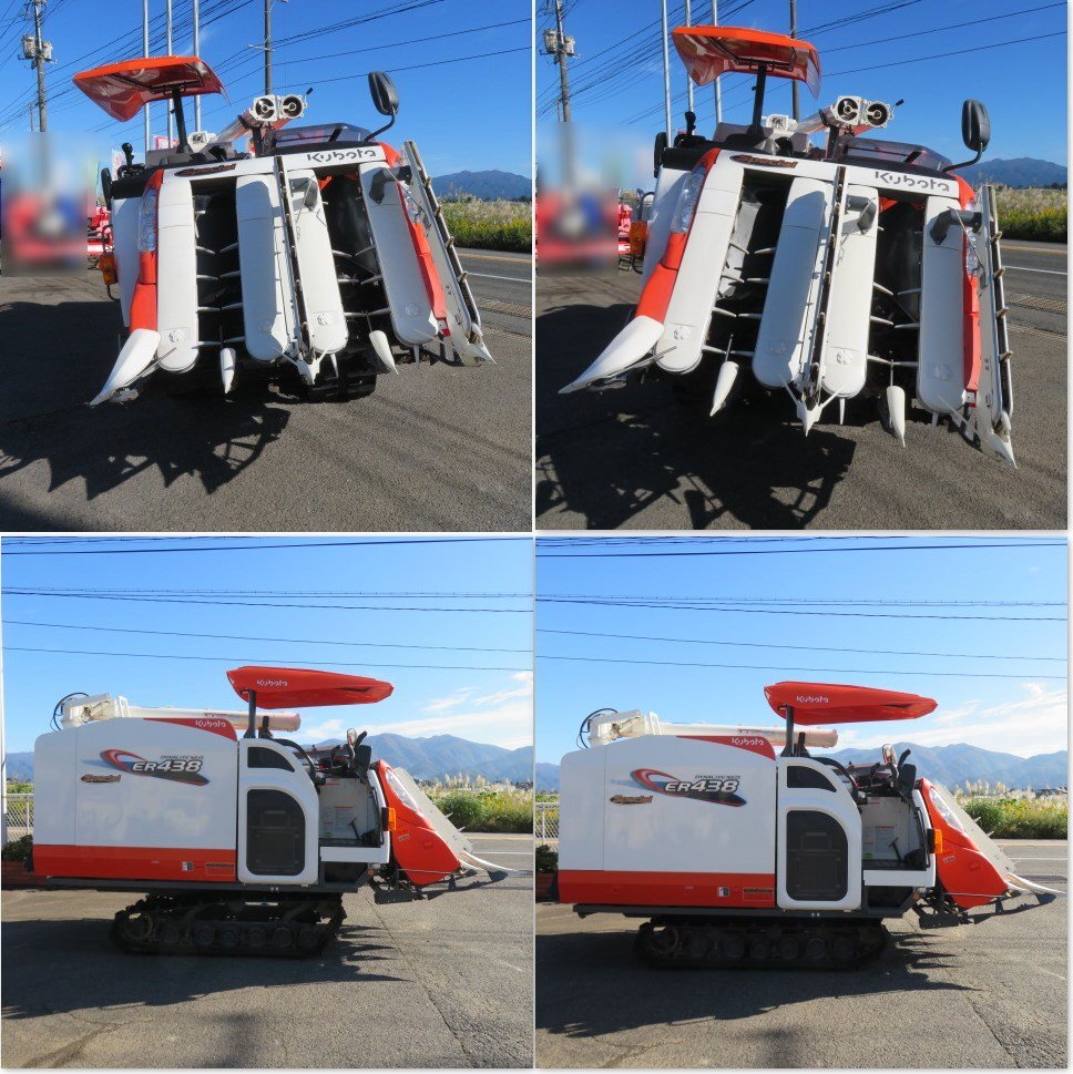 新潟 クボタ 4条刈 コンバイン ER438N SPDXMW2E キャノピー 348時間 38馬力 水平 デバイダ パワステ スペシャル機 N2724100752(車体)｜売買された ...
