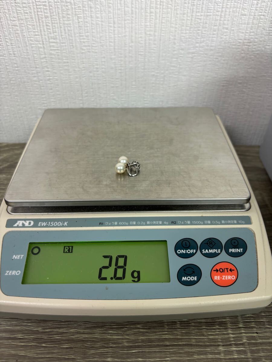 Yahoo!オークション - 1円〜真珠ネックレス イヤリング 7.5mm〜8mm SV/...