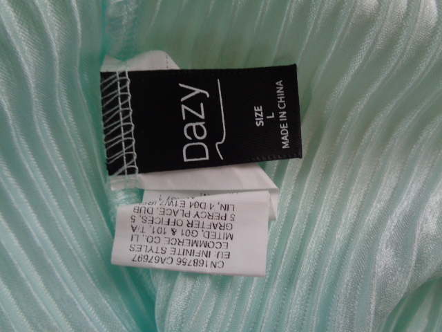 Yahoo!オークション - Dazy 半袖オーバーブラウス プリーツ加工 L ア...