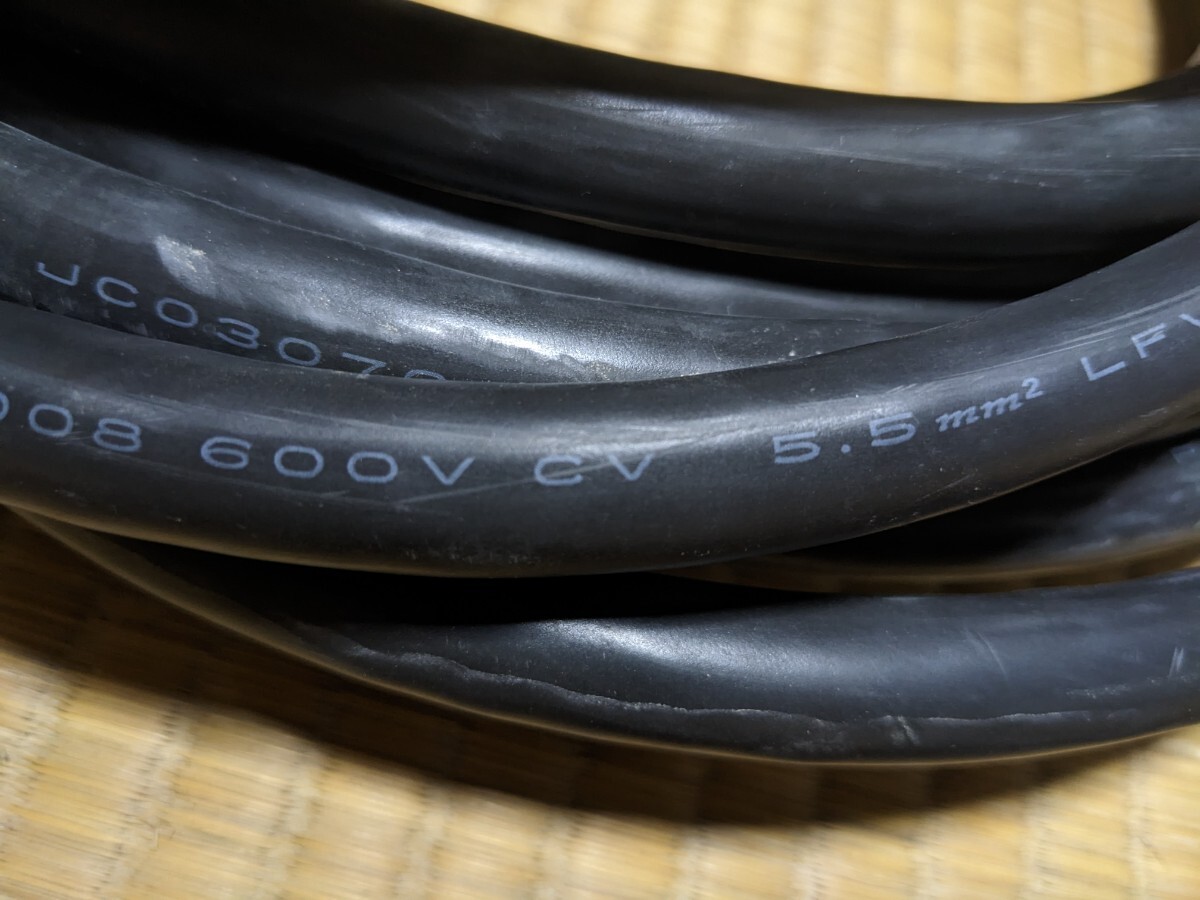 Yahoo!オークション - 未使用 矢崎 CV5.5sq 4芯 10m