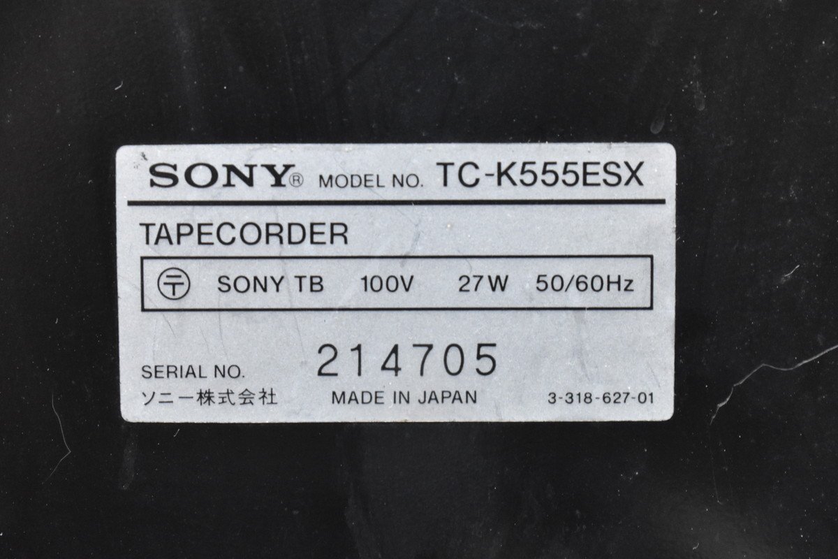 Yahoo!オークション - SONY ソニー カセットデッキ TC-K555 ESX