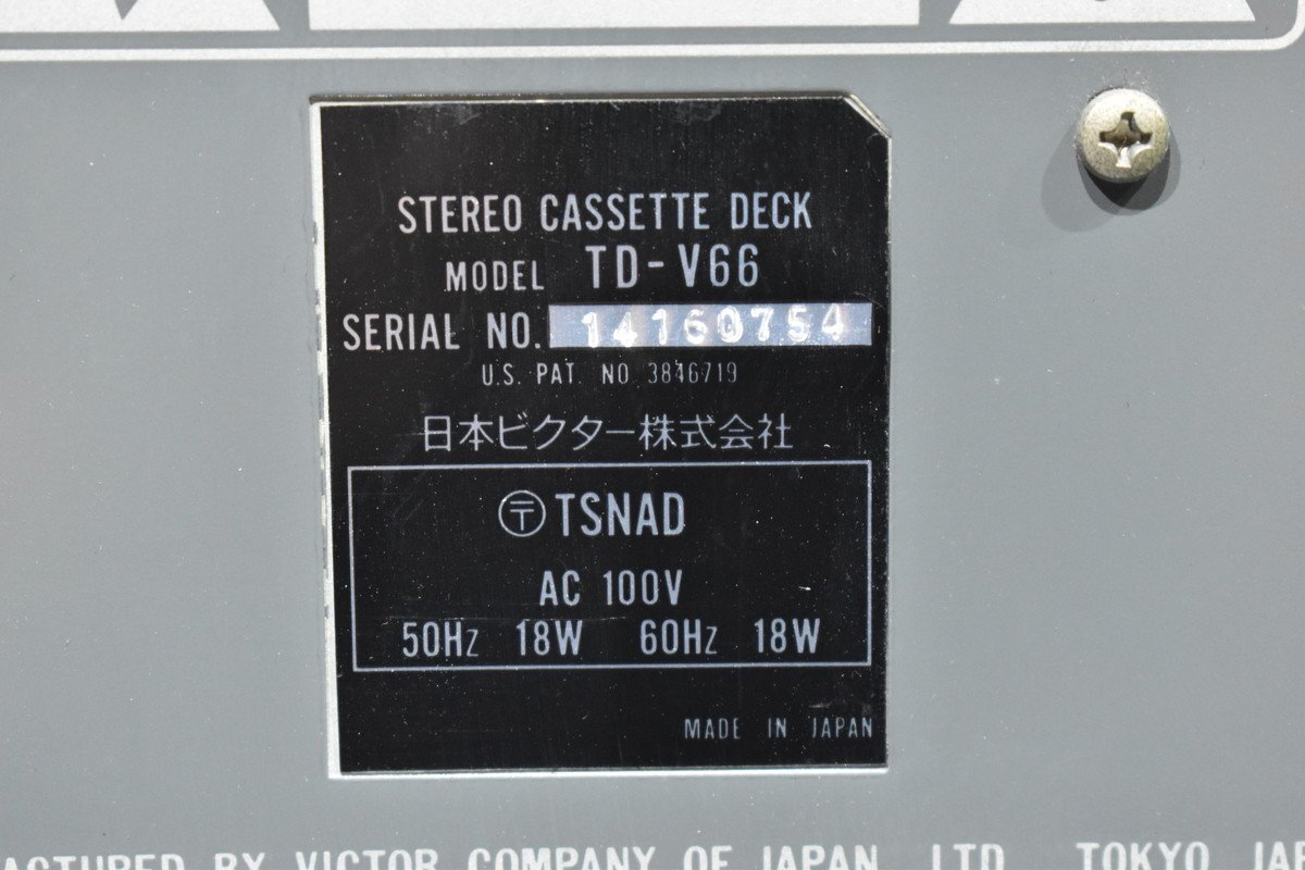 Yahoo!オークション - VICTOR ビクター カセットデッキ TD-V66