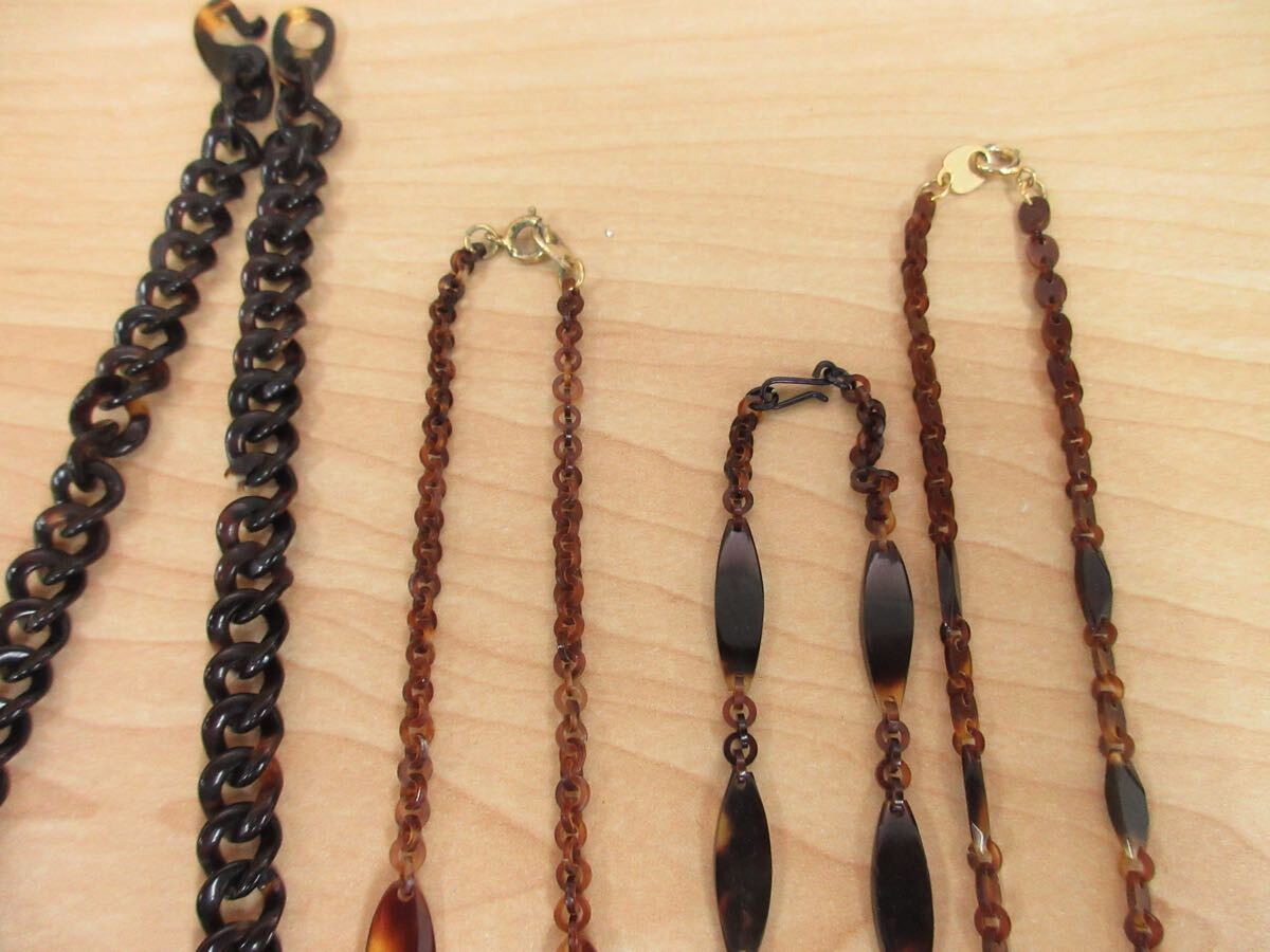 Yahoo!オークション - 【A34】鼈甲 ベッコウ べっ甲 ネックレス ヴィン...