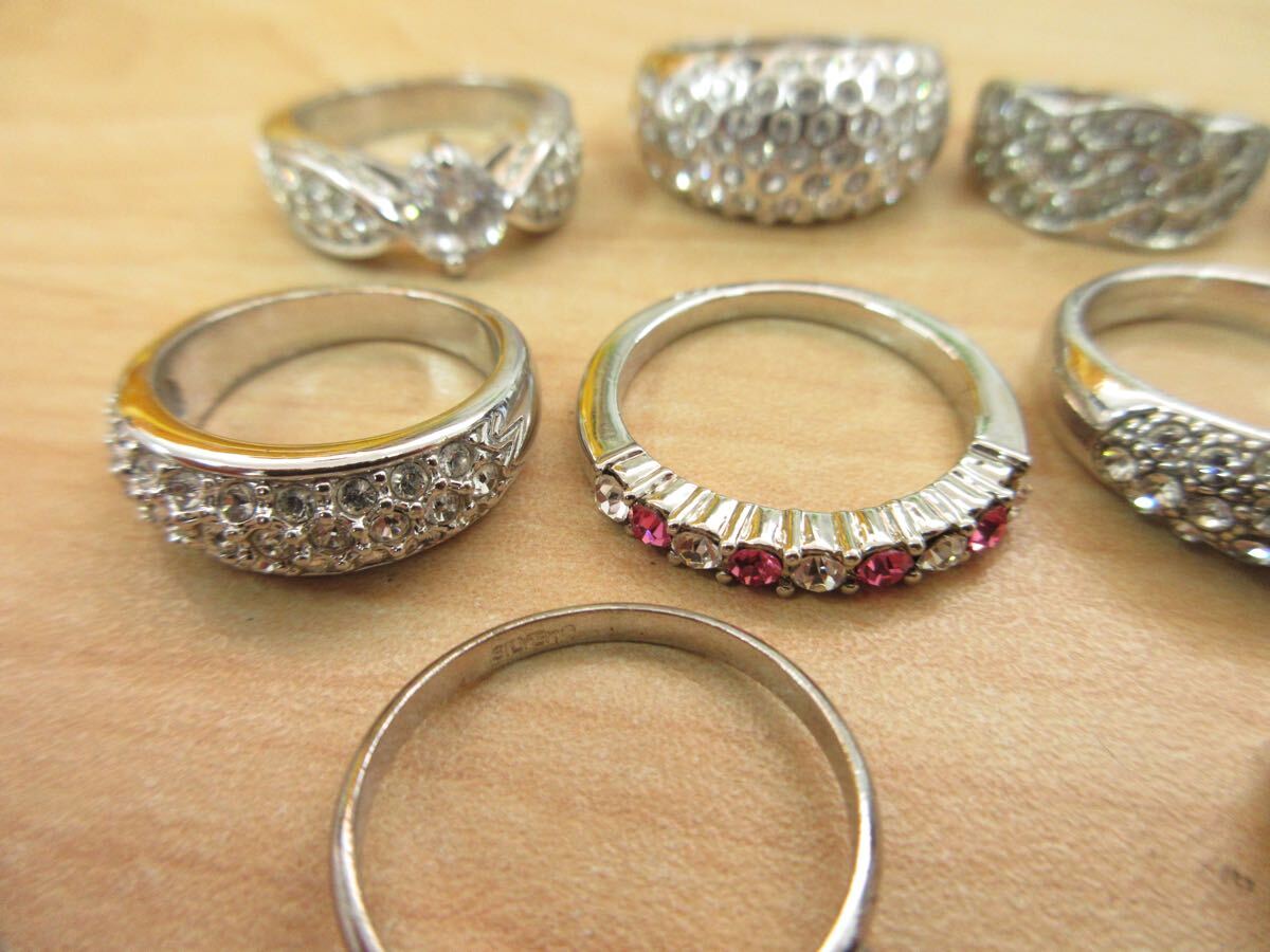 Yahoo!オークション - 【B38】キラキラ 指輪 リング SILVER シルバー 9...