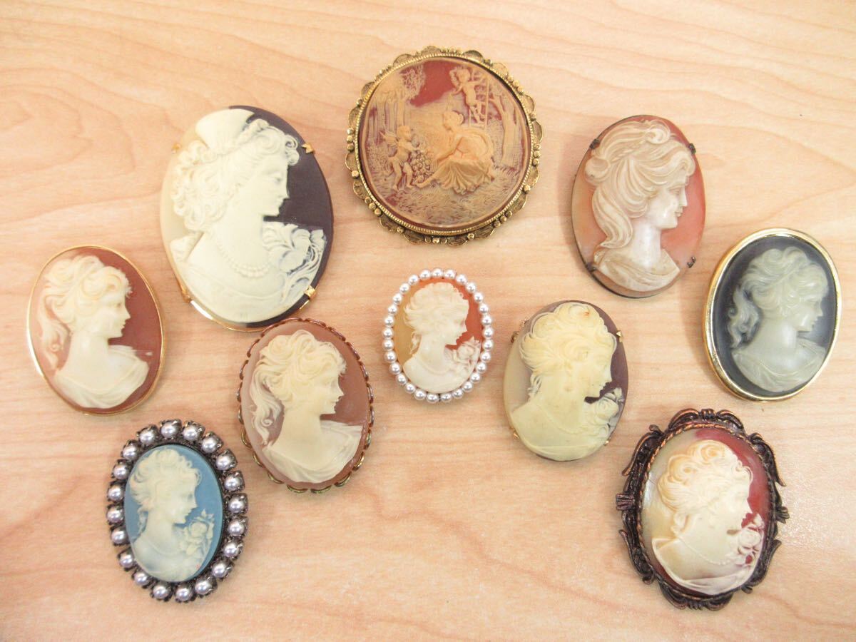 Yahoo!オークション - 【A46】カメオ CAMEO カメオ系 シェルカメオ ブ...