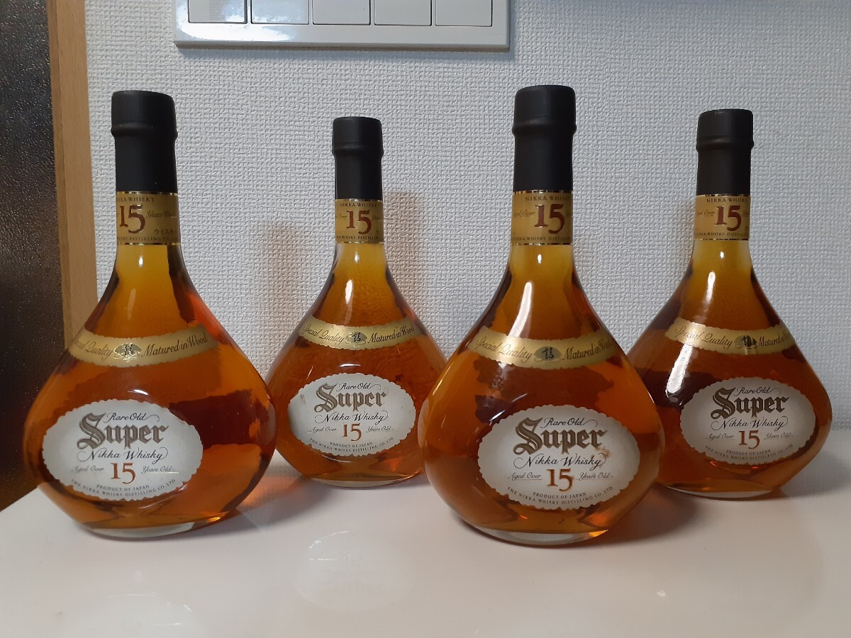 Yahoo!オークション - 古酒ウイスキーSUPER NIKKA 15年4本まとめて ス...