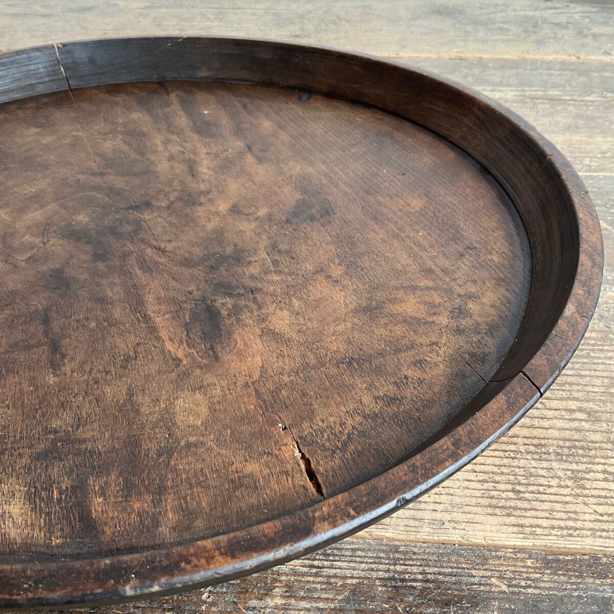 Yahoo!オークション - T07/ 古民具 時代物 木味の良い 無垢材 くり抜き...