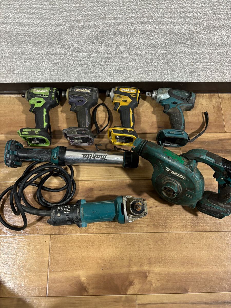 マキタ makita インパクトドライバ インパクトレンチ ディスクグラインダ TD170D TD172D ML184 9533BLA 18V 14.4V まとめて ジャンク(本体)｜売買され ...