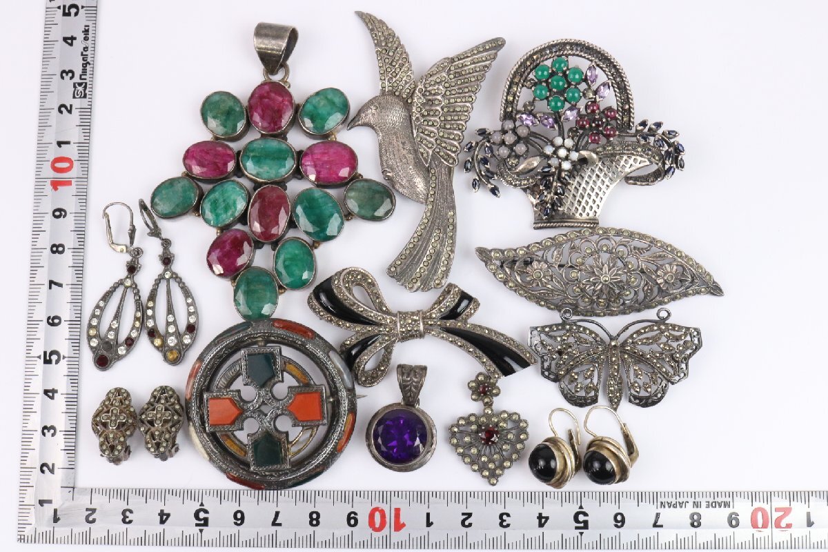 Yahoo!オークション - シルバー925 アクセサリー まとめて 大量 約161g...