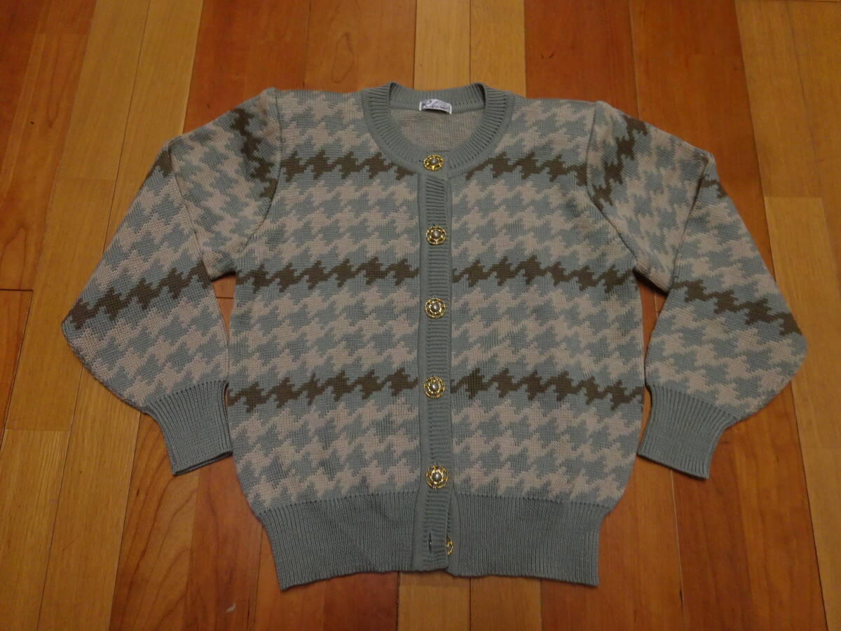 Yahoo!オークション - V-338 Ribon ウールニットカーディガン サイズ...