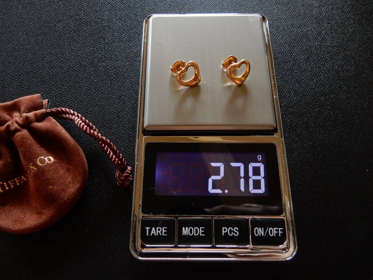 売切 ティファニー/TIFFANY&Co. K18 エルサ ペレッティ オープンハート ピアス 重さ2.78g 750刻印 イエローゴールド/オールド(ピアス)｜売買されたオークション情報 ...