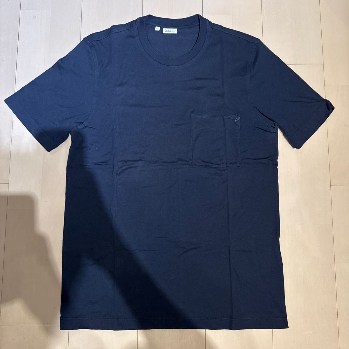 Yahoo!オークション - Brioni ブリオーニ ネイビー 半袖 ポケットTシャ...