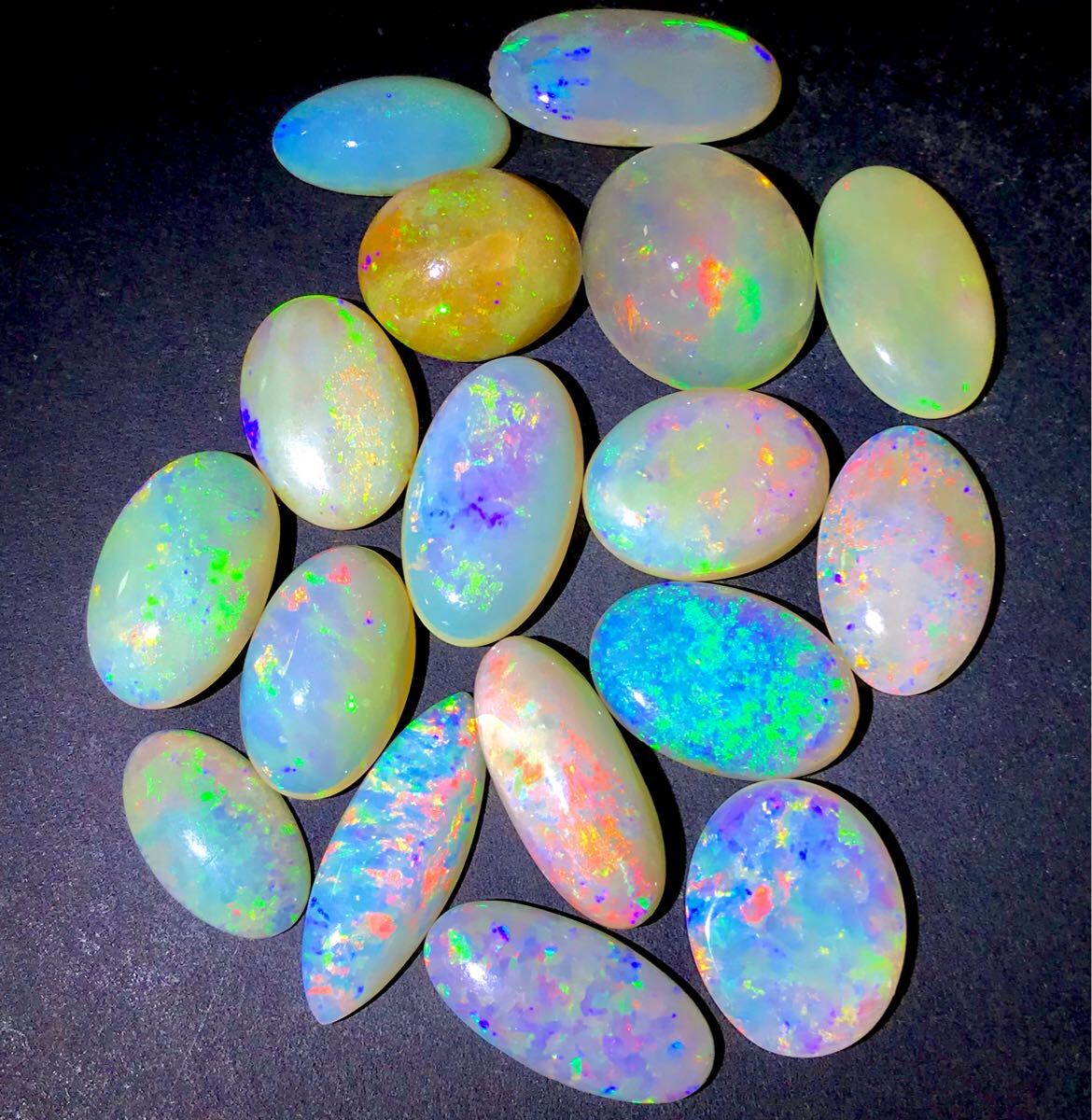 Yahoo!オークション - 遊色効果 (天然オパールおまとめ 103.5ct)o ルー...