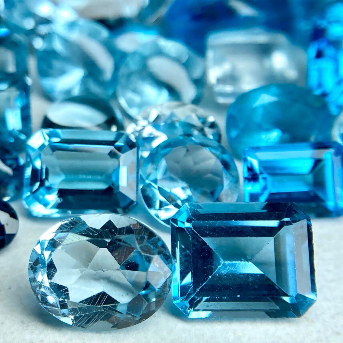 Yahoo!オークション - (天然ブルートパーズおまとめ100.5ct)o ルース ...