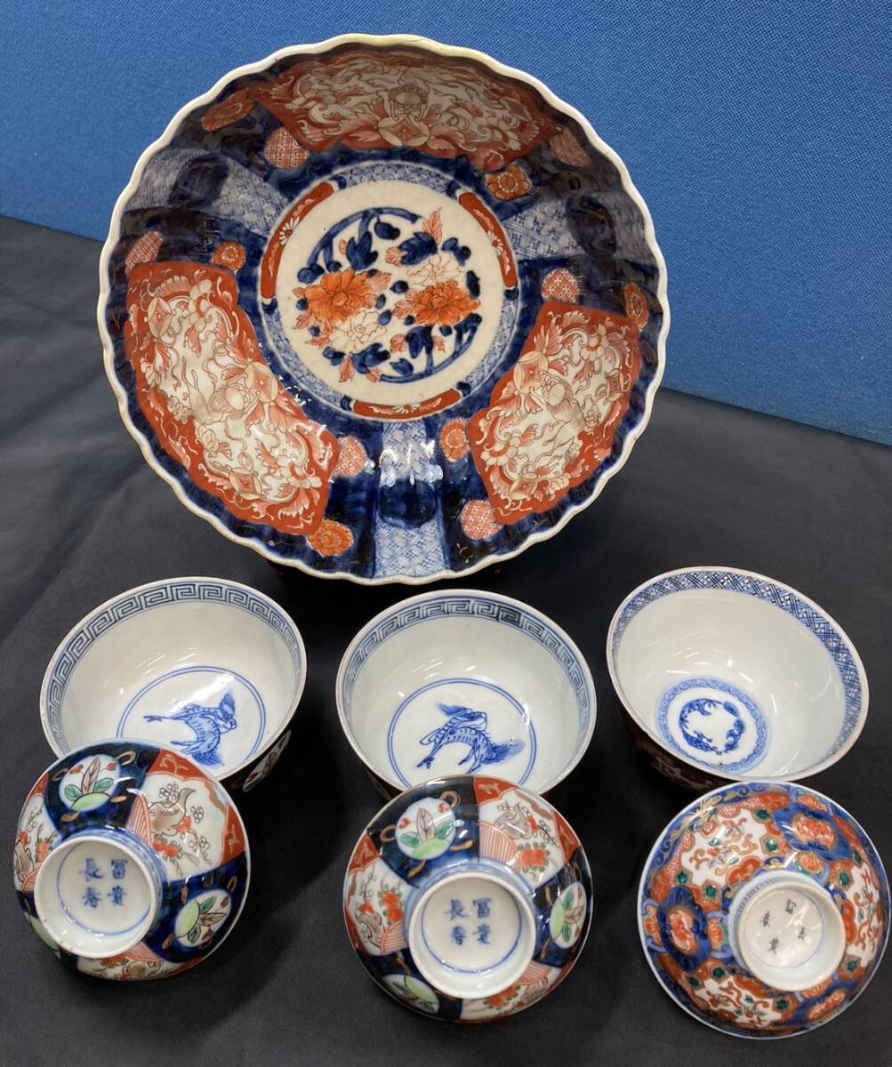 Yahoo!オークション - M108 古伊万里 富貴長春 蓋付茶碗 深鉢 / 和食...