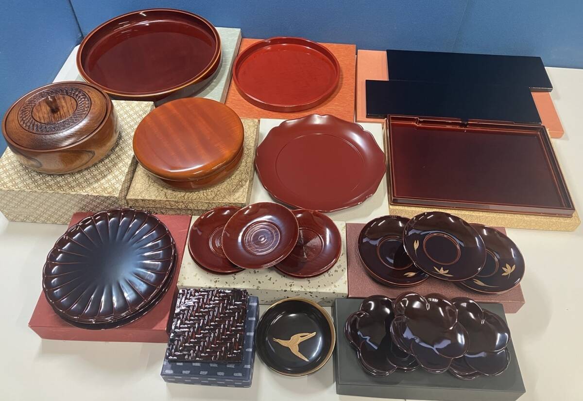 Yahoo!オークション - M149 漆器 まとめ 籃胎漆器/木曽/加賀/漆塗/春...