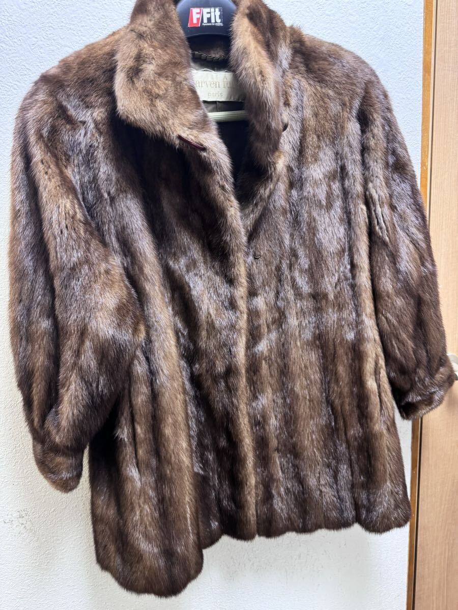 Yahoo!オークション - carven furs 毛皮 ハーフコート カルヴェンファ...