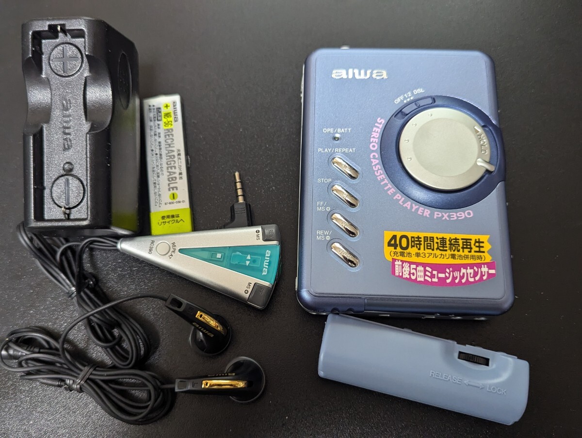 Yahoo!オークション - 使用感なく美品 AIWA カセットプレーヤー HS-PX3...