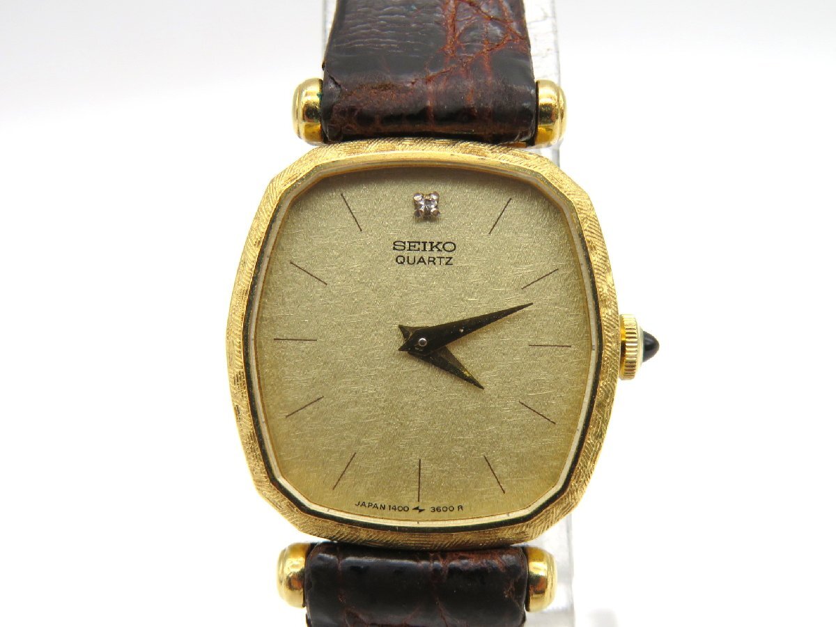 Yahoo!オークション - \1 稼働 セイコー 1400-7000 ゴールド クオーツ ...