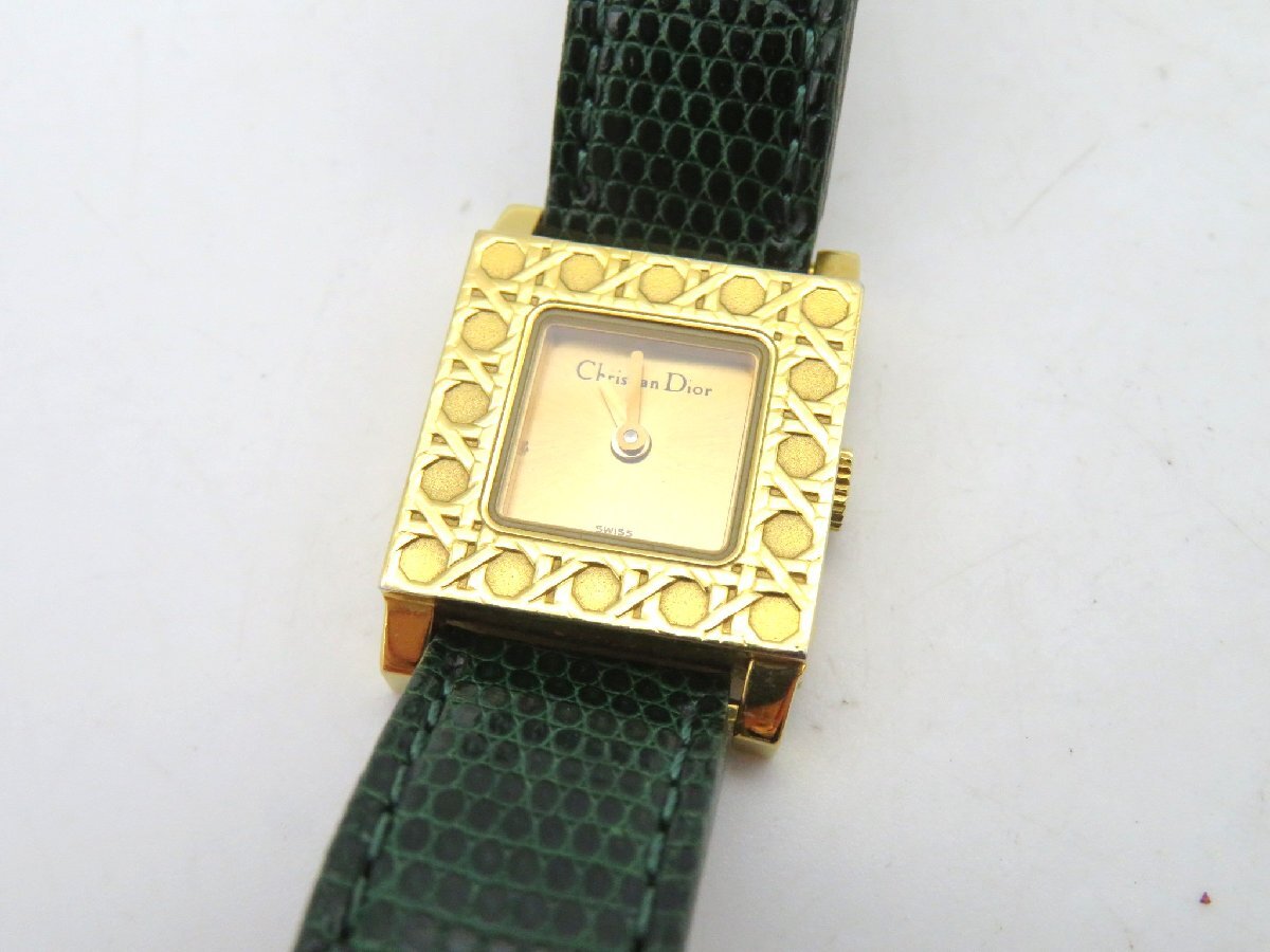 Yahoo!オークション - \1 稼働 ディオール AC6225 ゴールド クオーツ...