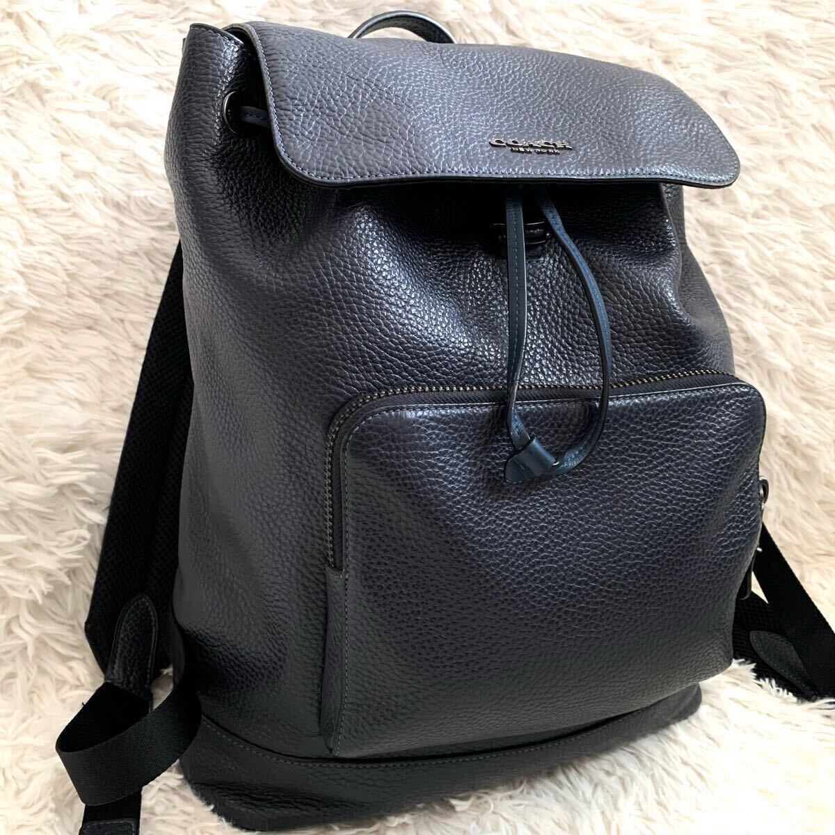 Yahoo!オークション - 【美品 A4可】COACH コーチ メンズ リュックサッ...
