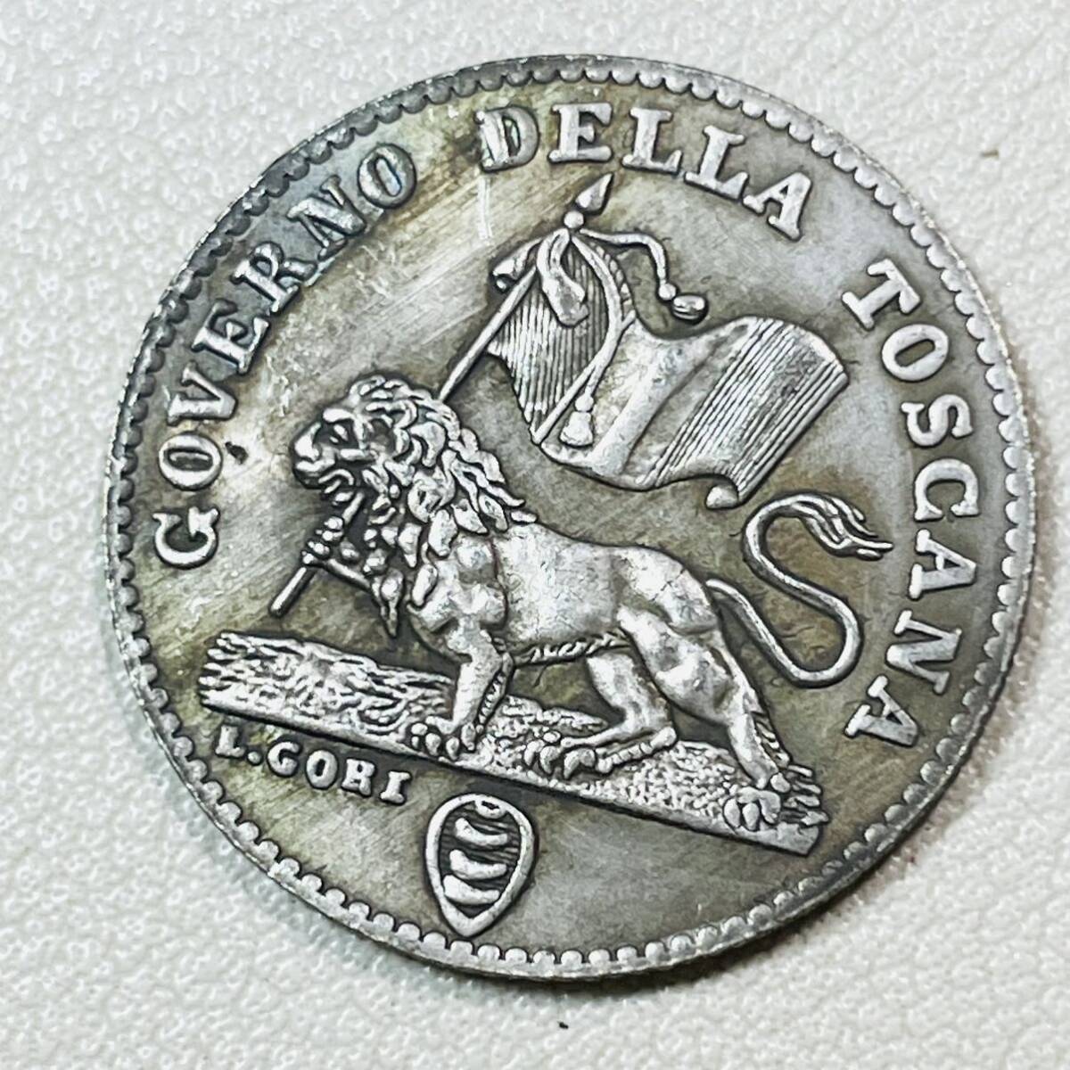 Yahoo!オークション - イタリア 硬貨 古銭 トスカーナ大公国 1859年 レ...