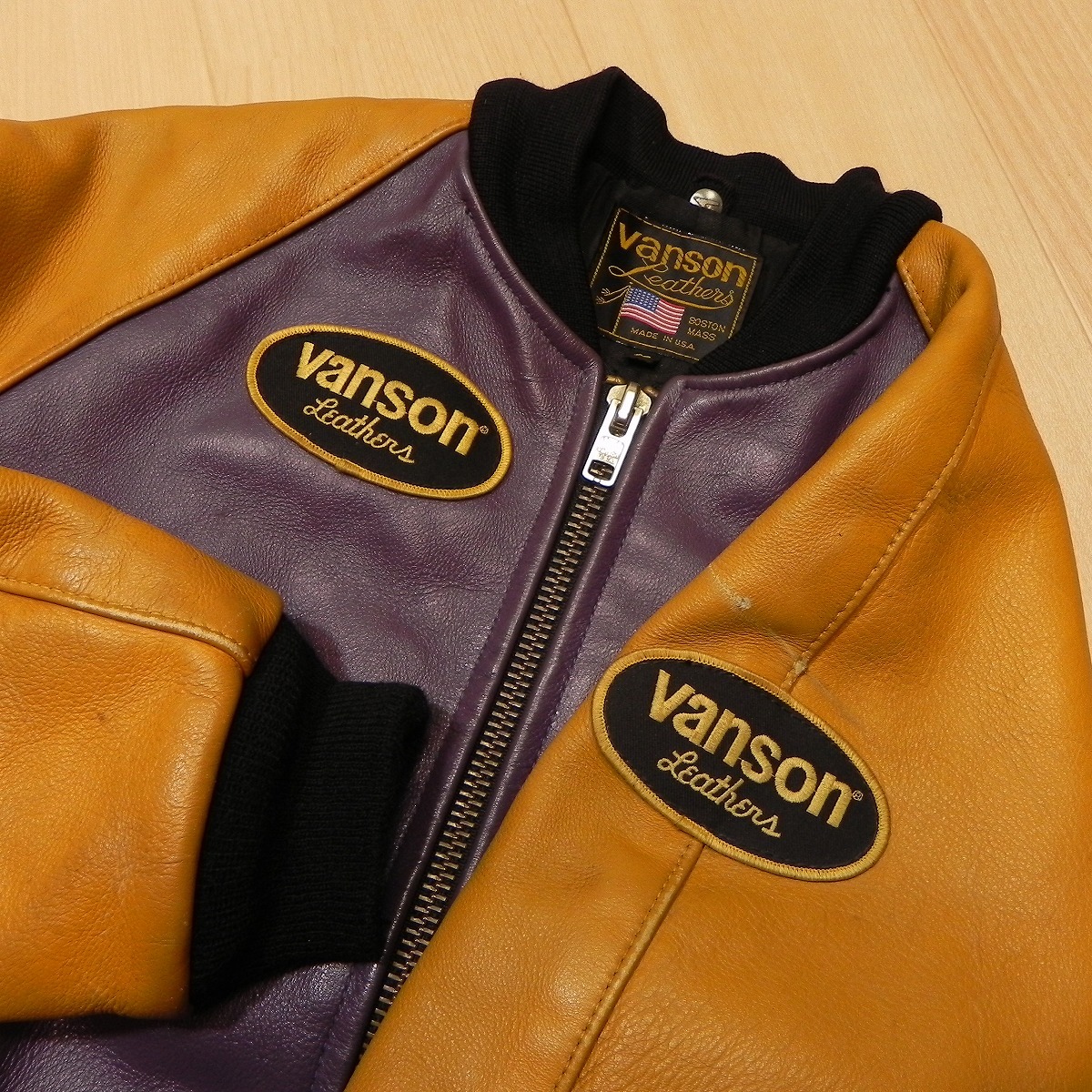 Yahoo!オークション - USA製 VANSON ライダースジャケット バンソン TJ...
