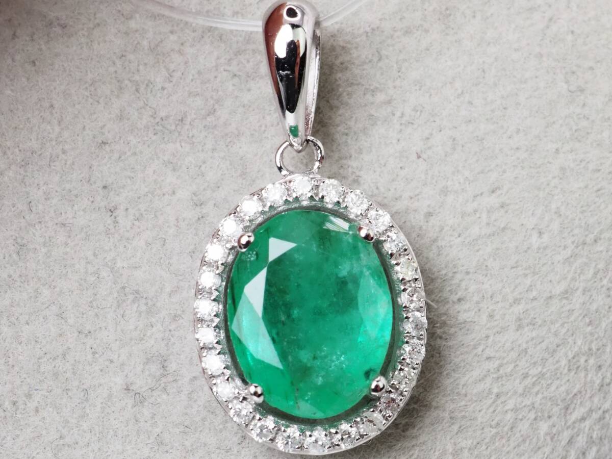 Yahoo!オークション - 【5122E】 天然エメラルド 天然ダイヤモンド 1.6...