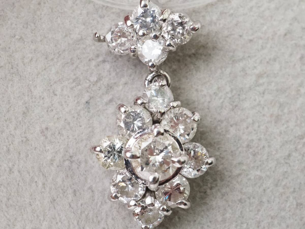 Yahoo!オークション - 【5209E】Pt850 天然ダイヤモンド 1.08ct/2.2g ...