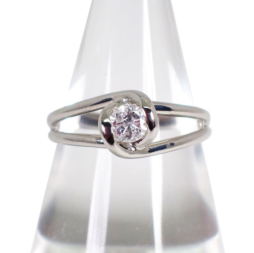 Yahoo!オークション - Pt900 ダイヤモンド/0.32ct リング 13号[g360-46...