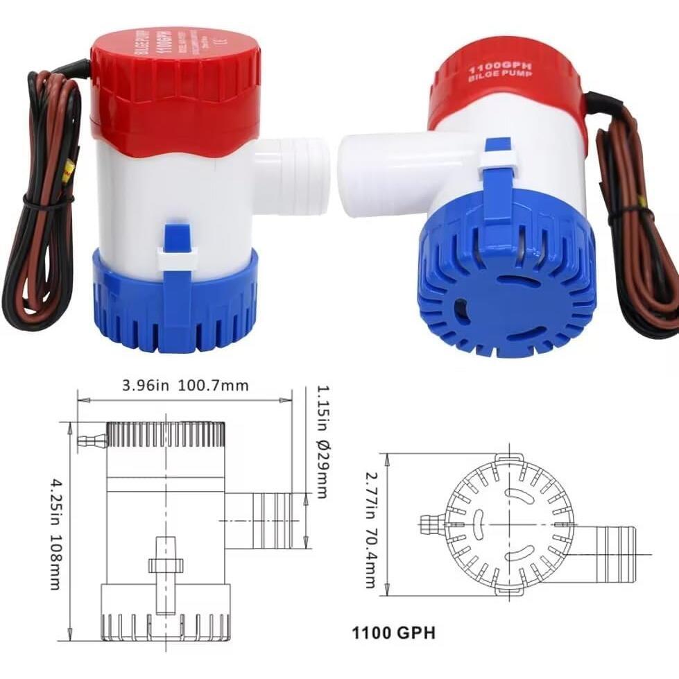Yahoo!オークション - 【在庫限り】 LOOKGOU 12V 小型ビルジポンプ 110...