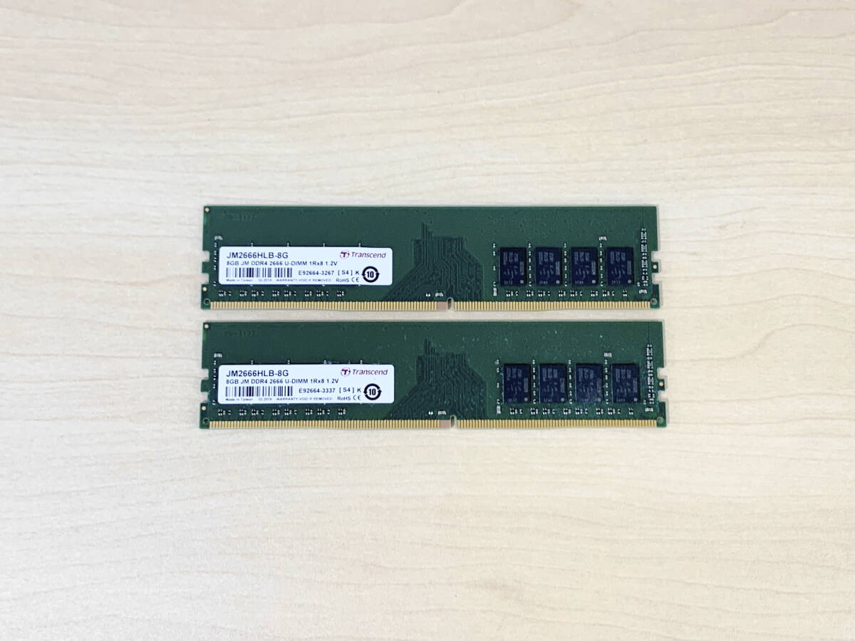 Yahoo!オークション - Transcend JM2666HLB-8G DDR4 2666 8GB×2枚セッ...