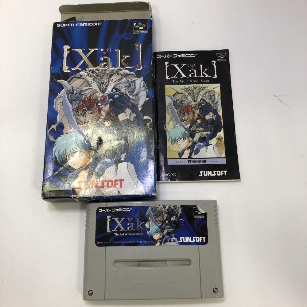 Yahoo!オークション - 07w9508 1円~ SFCソフト Xak サーク レトロゲー...