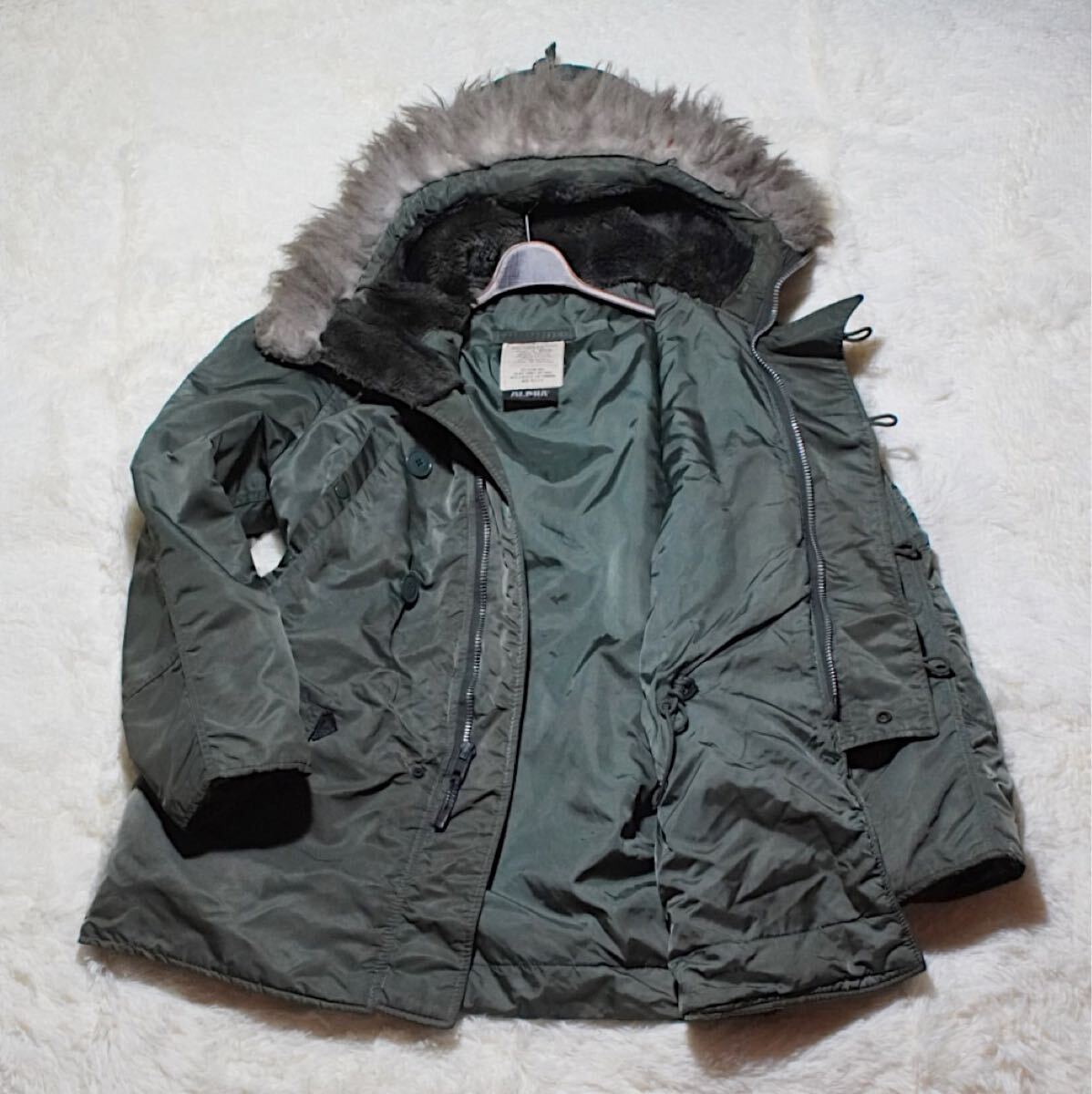 Yahoo!オークション - 1円 80s USA製 《ALPHA INDUSTRIES》 N-3B(M)ミ...