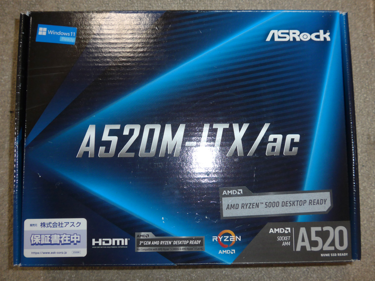 Yahoo!オークション - ASRock A520M-ITX/ac A520 AM4 Wi-Fi Mini-ITX B...