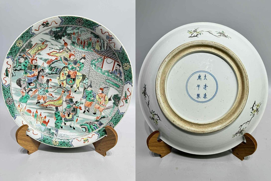 Yahoo!オークション - 観心・時代旧蔵 C955清 康熙 五彩人物 三十六計...