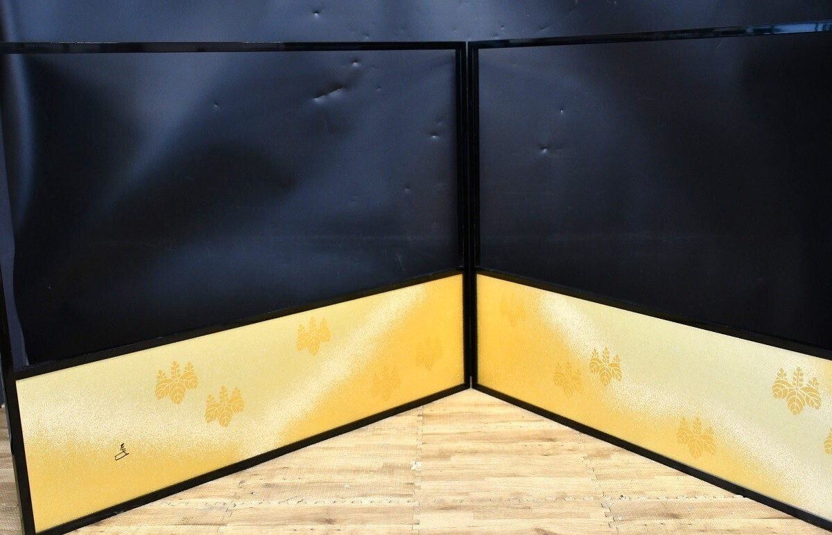 Yahoo!オークション - NY9-195【現状品】表具師 奥村吉兵衛作 屏風 風...
