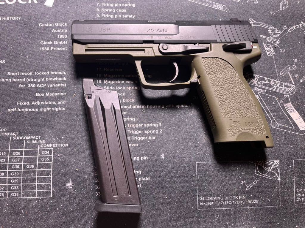 Yahoo!オークション - KSC H&K USP .45 グリームフレーム 限定版 フル...