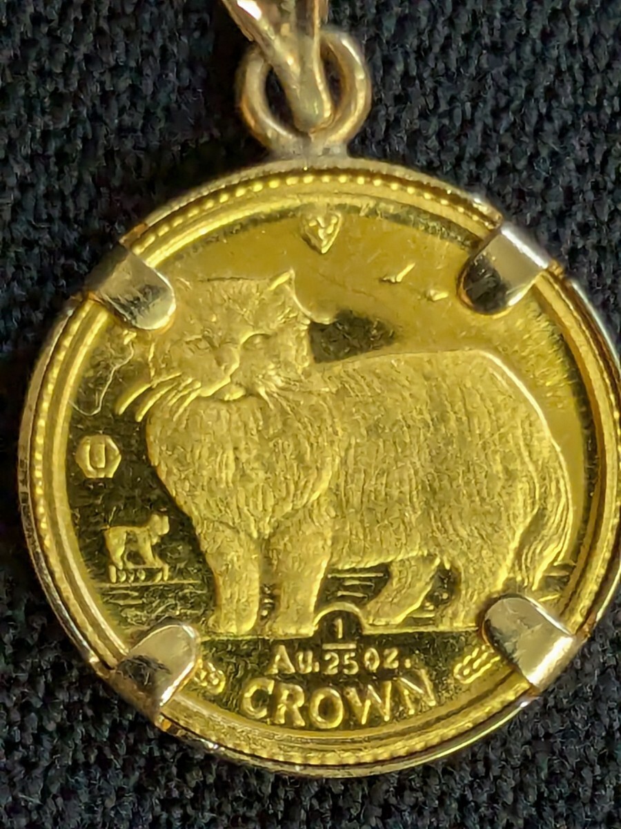 Yahoo!オークション - マン島 キャット 金貨 コイン1/25oz 1989年 総重...