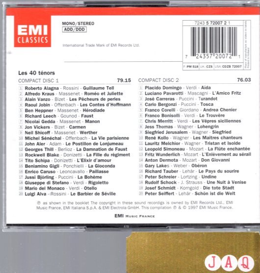 Yahoo!オークション - LES 40 TENORS（2CD）