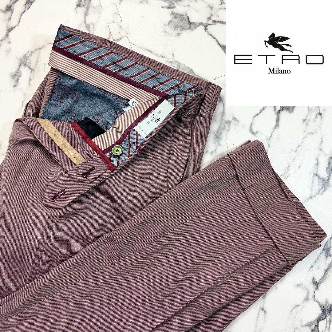 Yahoo!オークション - 52サイズ(2XL)/美品 ETRO エトロ 3L スラックス ...