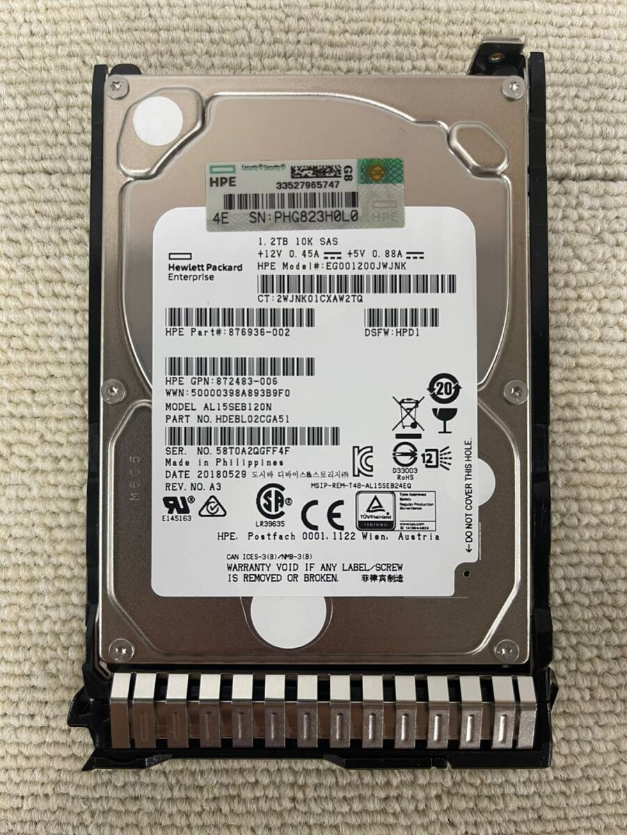 Yahoo!オークション - HP 872737-001 1.2TB 10K SAS 12G DS 2.5インチ ...
