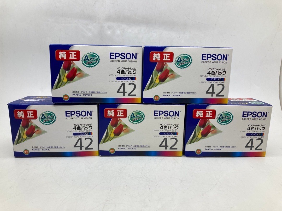 Yahoo!オークション - 【EPSON】5個セット IC4CL42 4色パック エプソン...