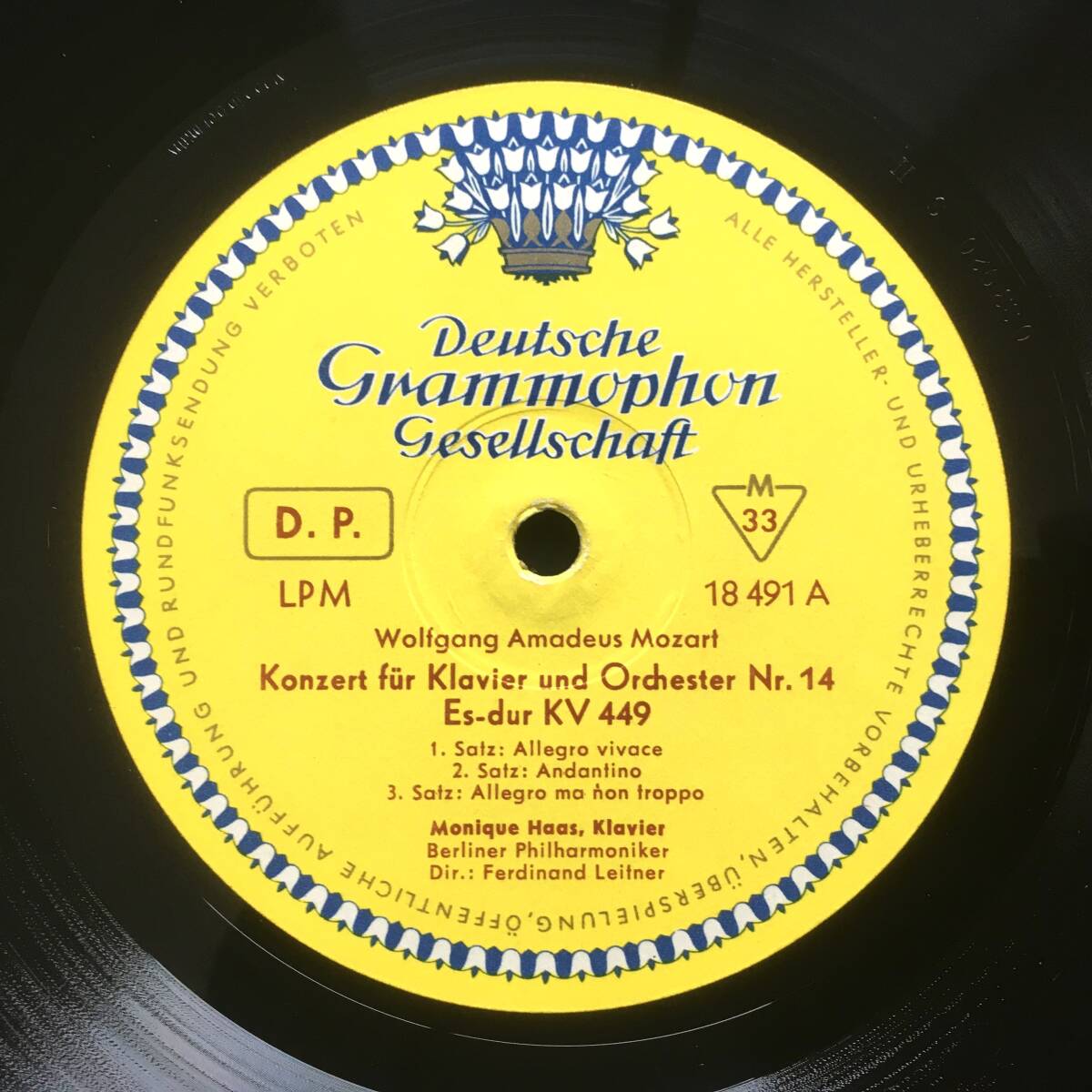 極レア 独DGG LPM18491 ALLE FLAT盤 モニク アース モーツァルト ピアノ協奏曲KV449/488 BPOの見事なバック ノイズ皆無の極美盤(協奏曲)｜売買された ...