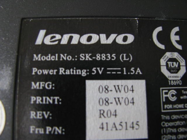 Yahoo!オークション - KA5872/キーボード/Lenovo SK-8835